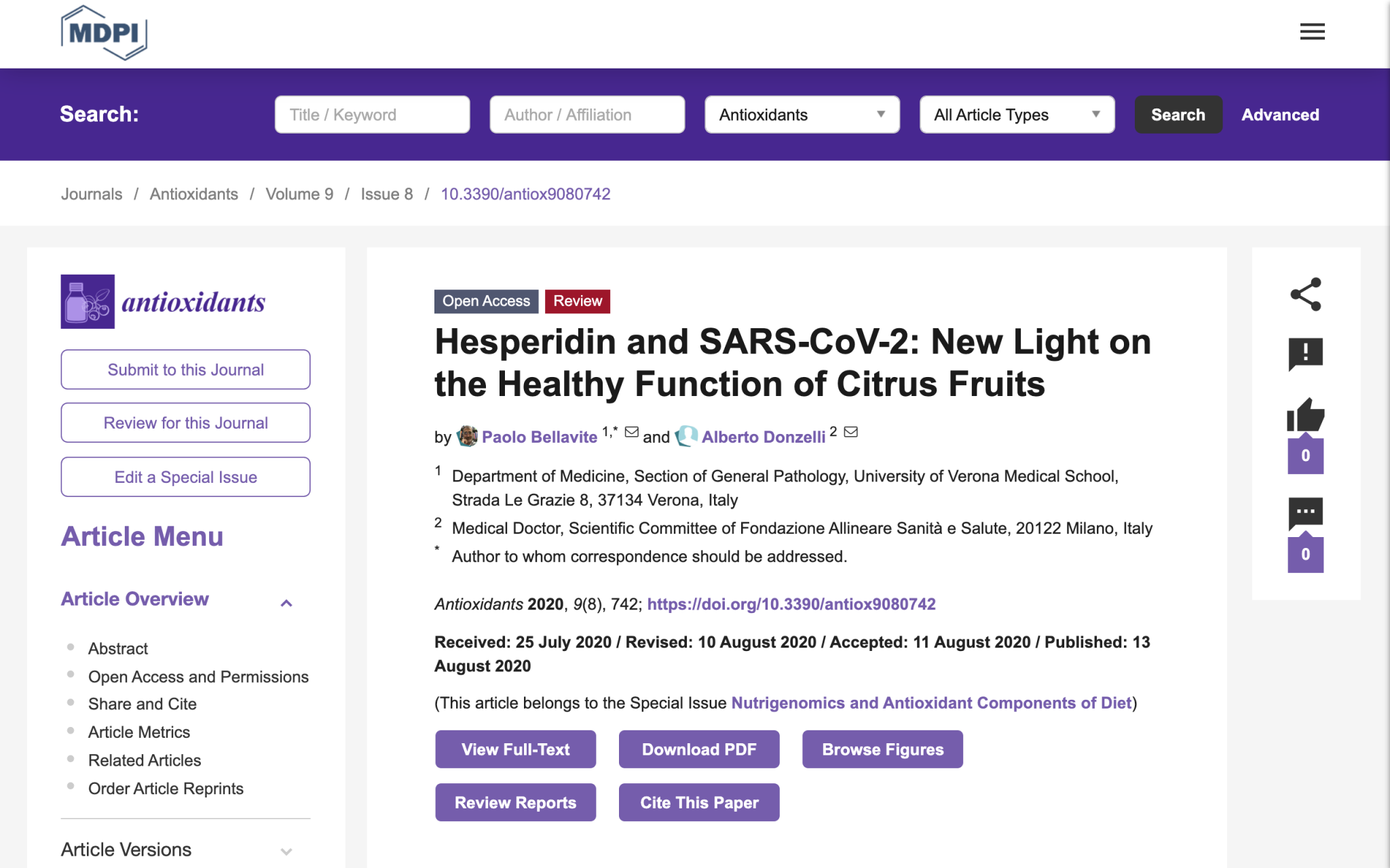 Esperidina, che cos'è? Approfondimento scientifico di Paolo Bellavite